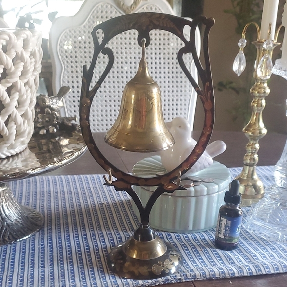 Accents | Vintage Brass Bell With Stand | Poshmark